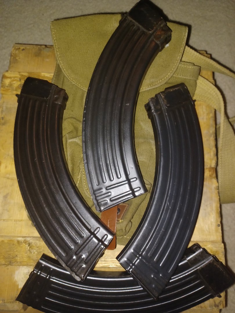 4 surplus romanian rpk 40 round 762x39 magazines plus romy 4 cell rpk ...