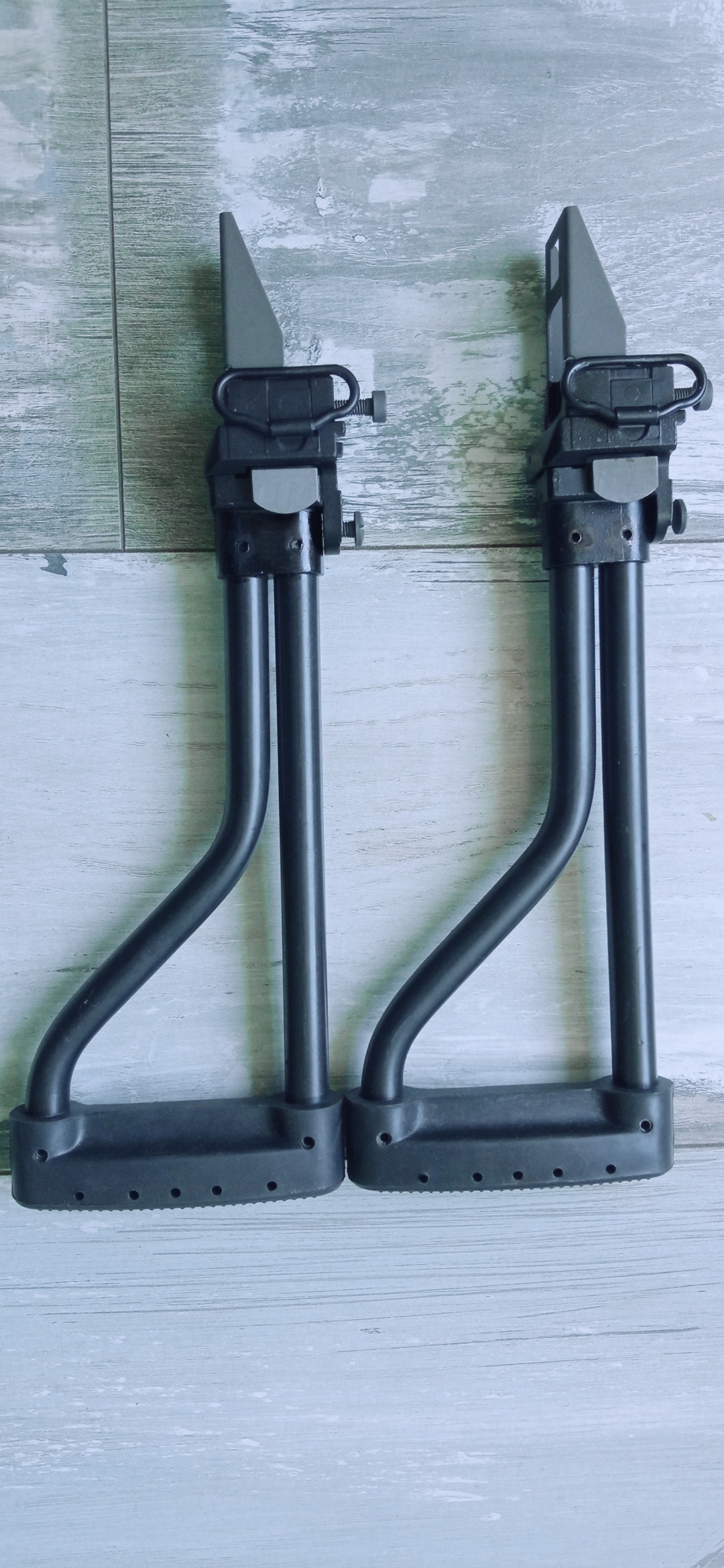 NOS Beryl folding stocks with original retaining brackets and mounting ...