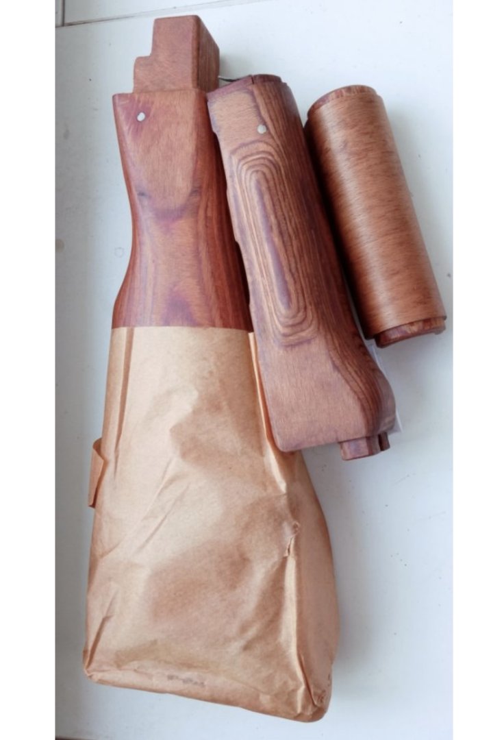 NOS Polish AKM (stamped) laminate furniture SET. Fabryka Broni Radom Armory (circle 11). Late ...