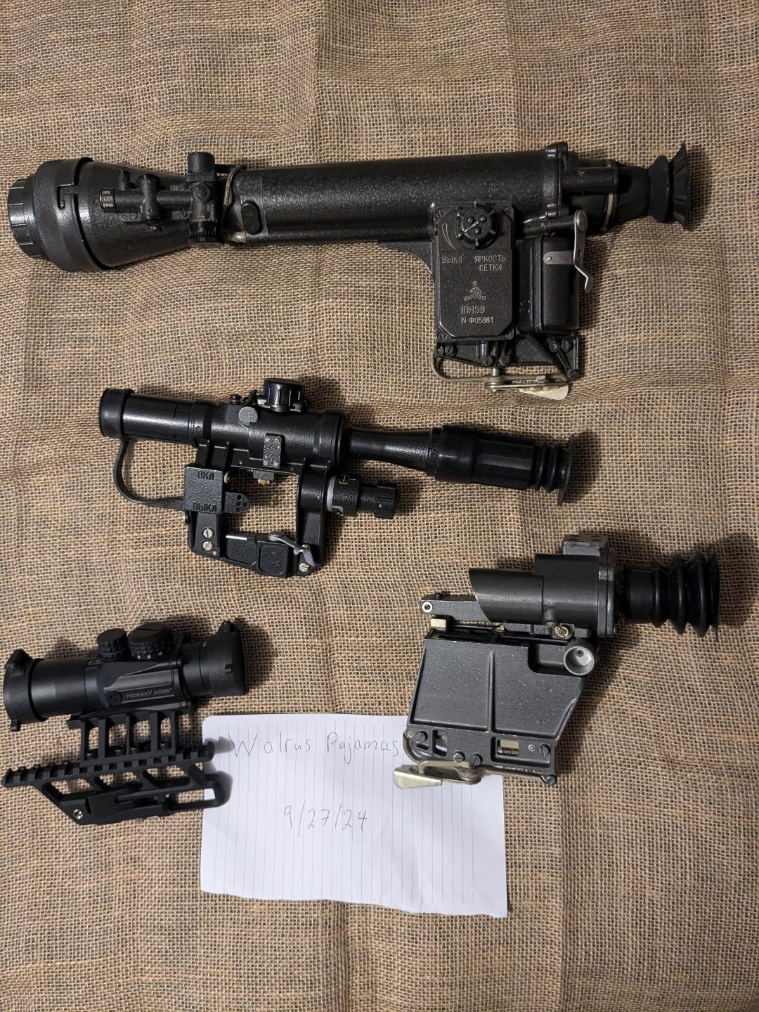 NPZ 1P29 Military, NPZ 1PN58, NPZ PO4x24-01, PA SLX Prism with RS ...