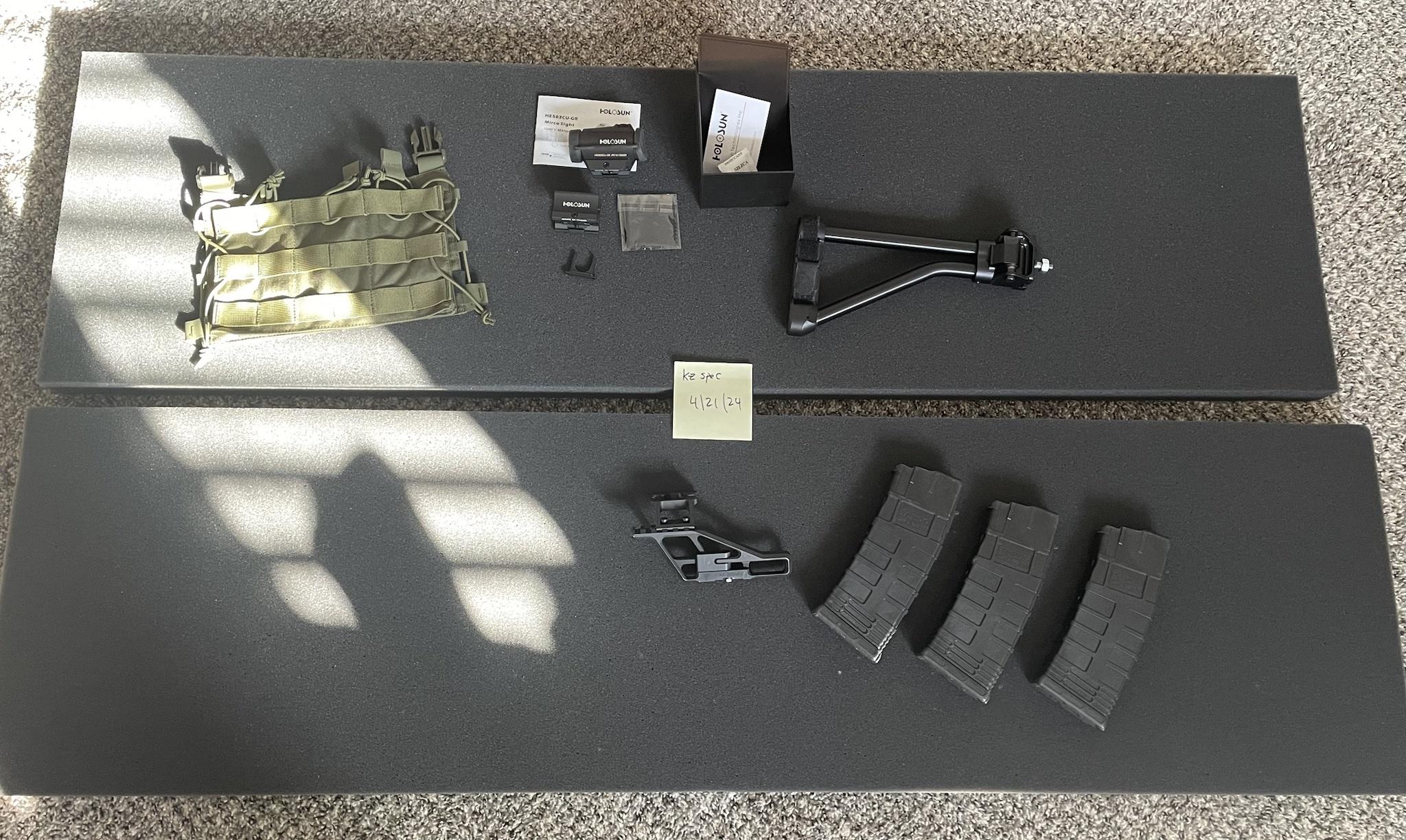 Pelican 1750 foam, CNC Warrior/Bonesteel SAM7K AK brace, Helikon Tex ...