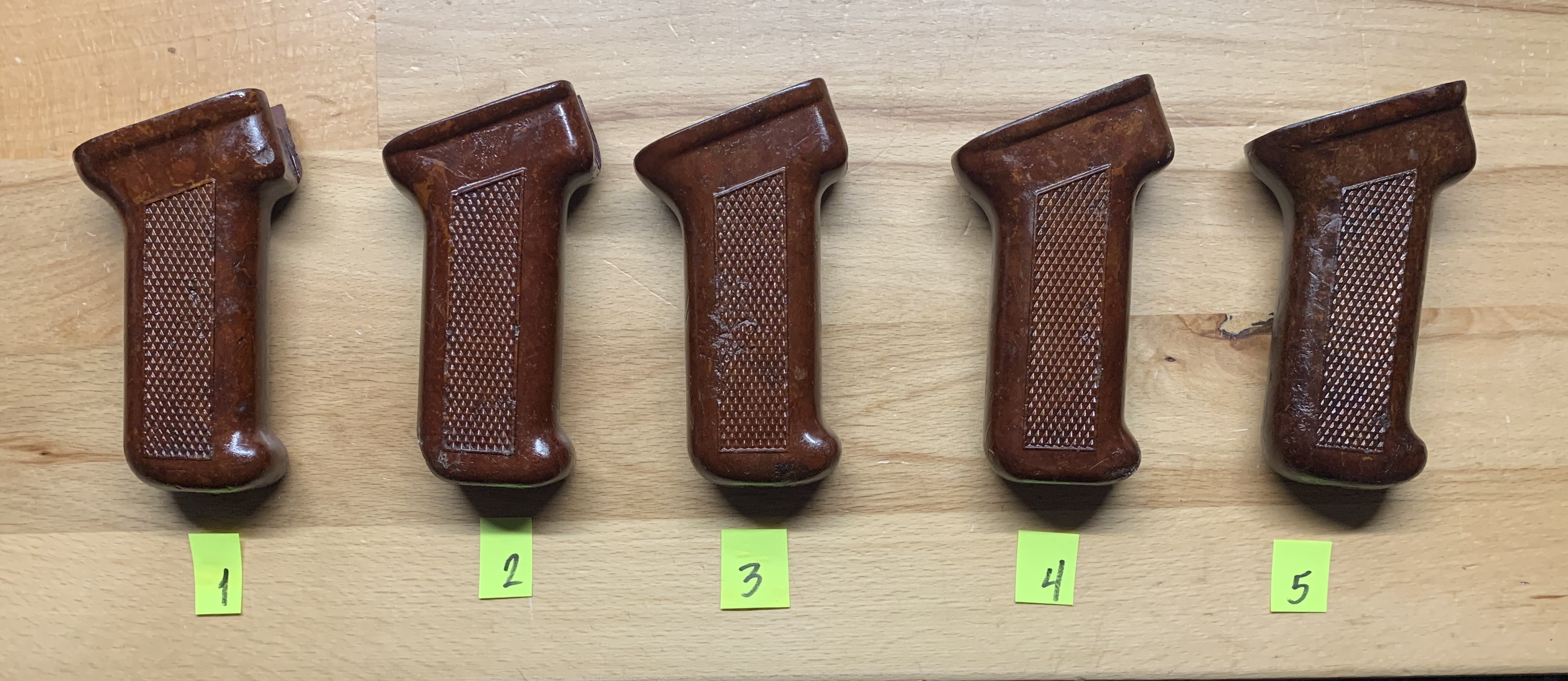 Red Polish "fattie" Grips, Blue Maadi Grip, AIMS74 Grips, Romy Bake ...