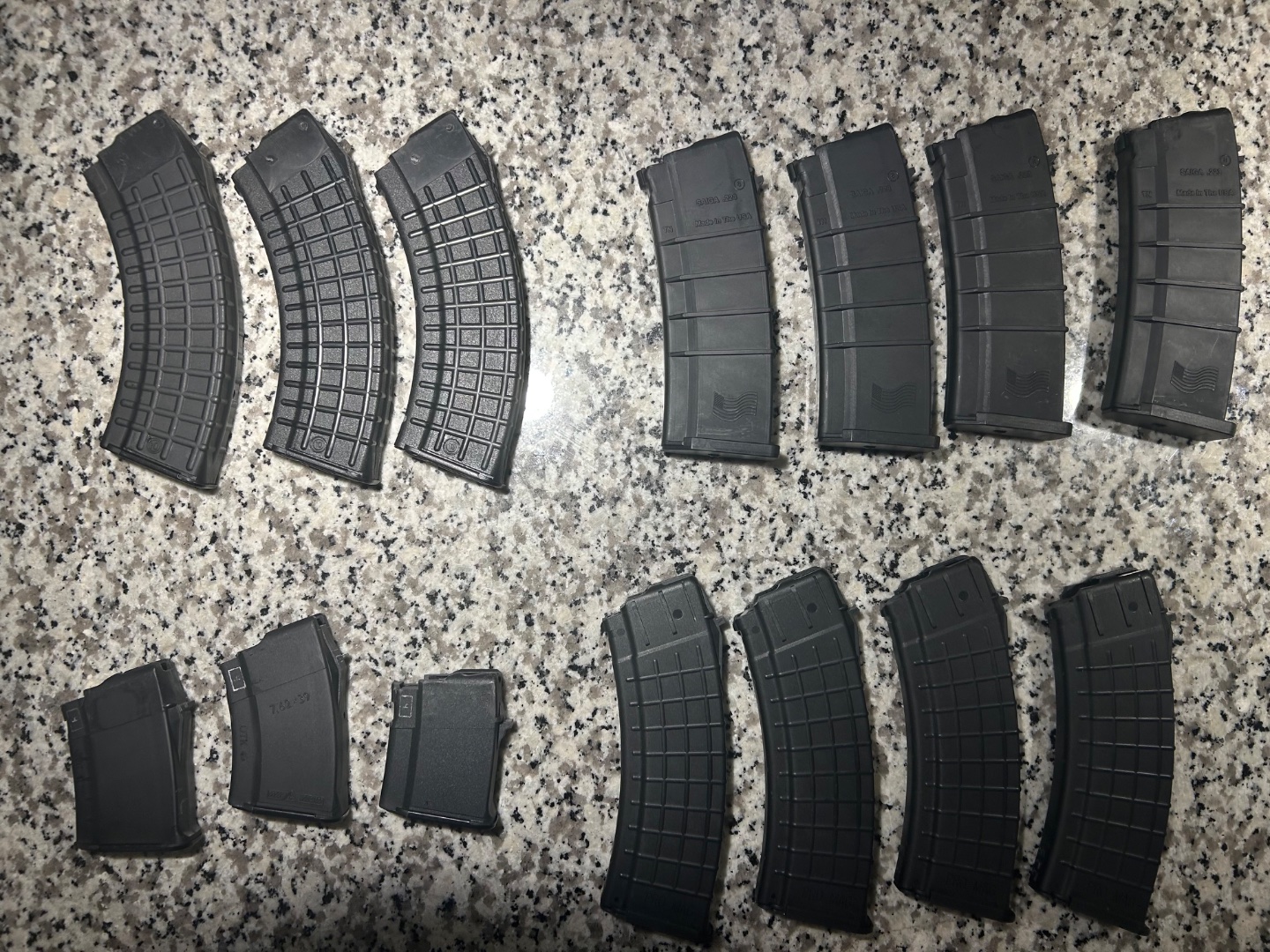 Various Ak Magazines (Saiga Sporter, Promag .223, SGM Tactical .223 ...