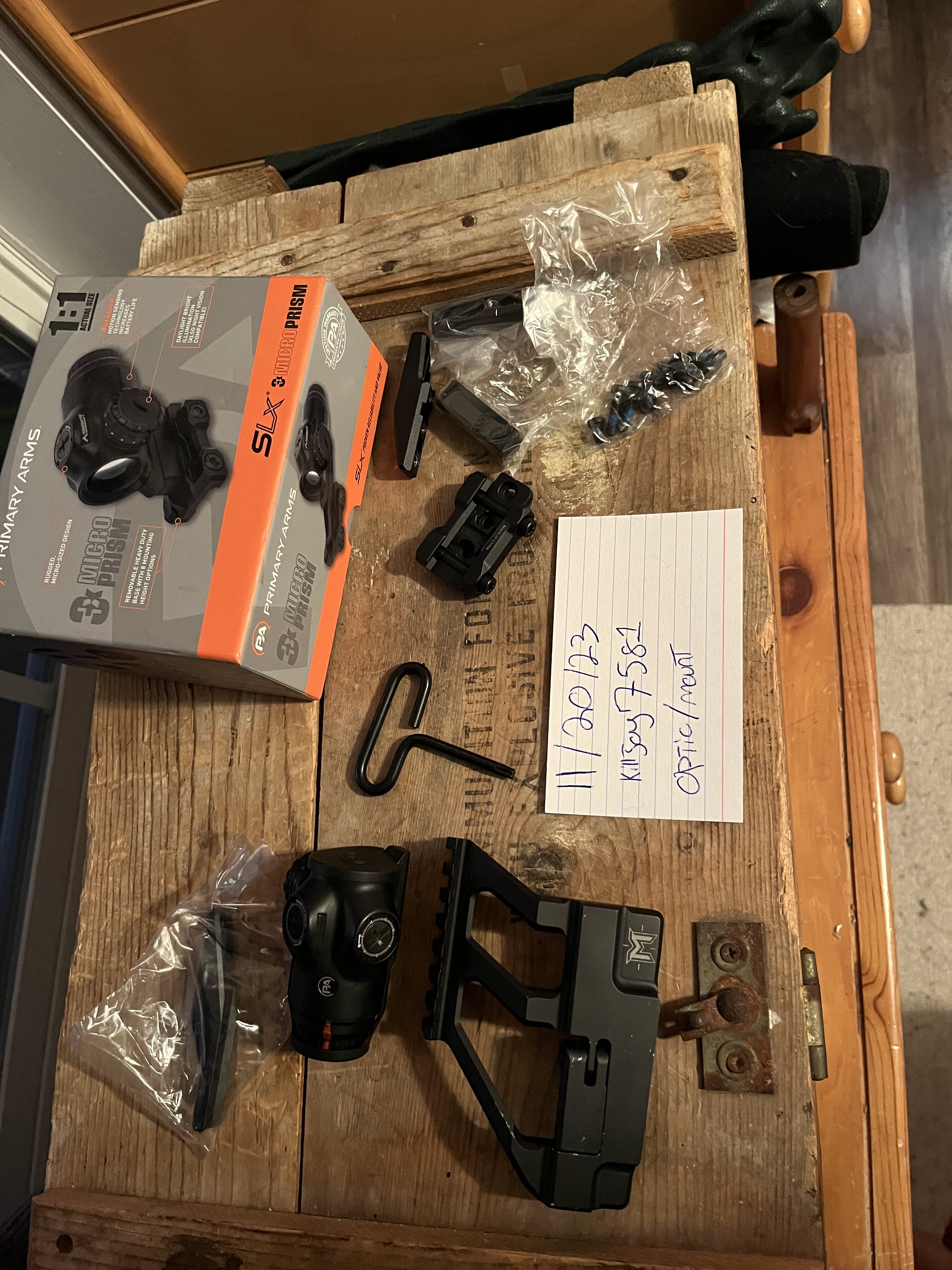 WTS Primary Arms 3x microprism 7.62x39/300BO & akm rear biased ak ...